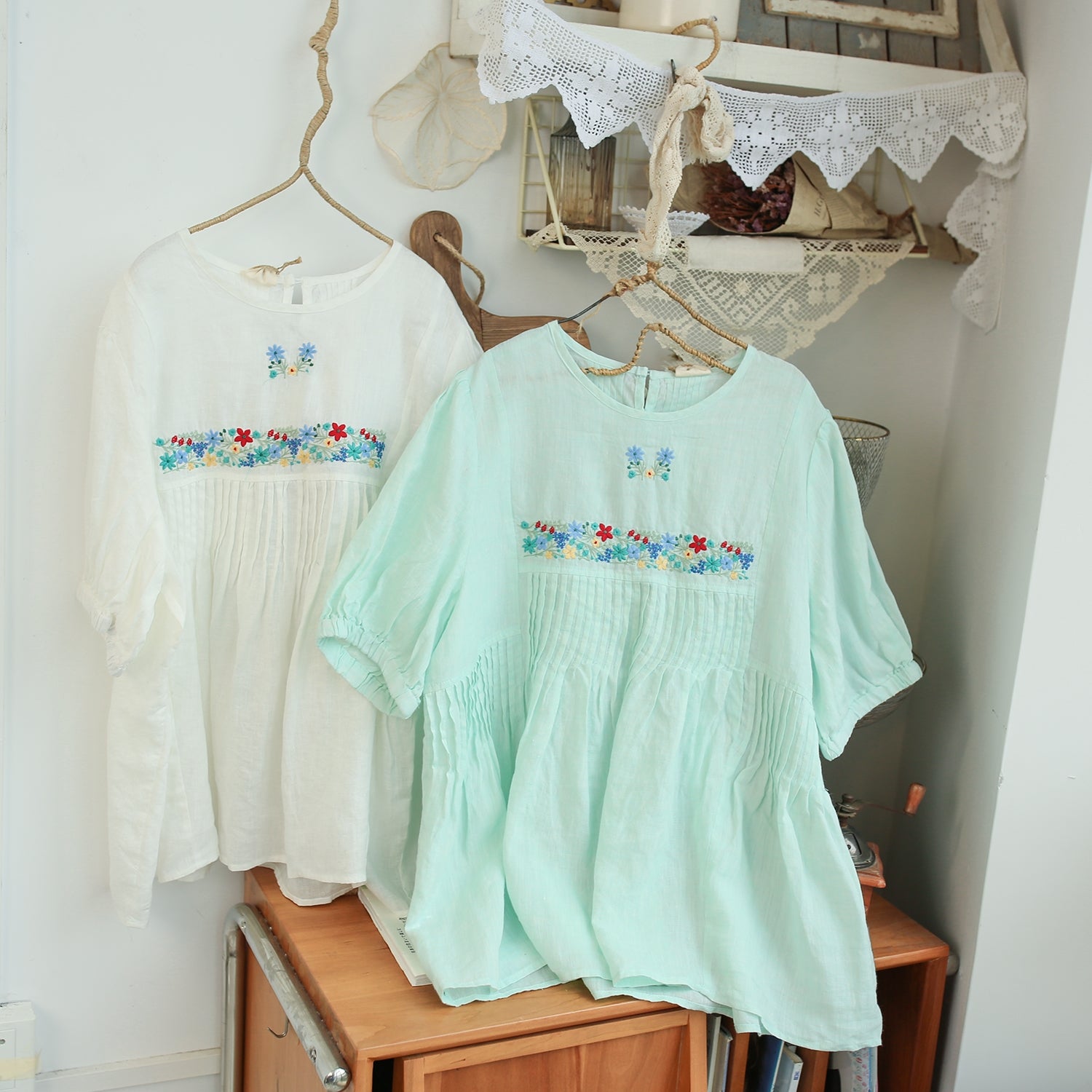 Farmcore Floral Embroidered Linen Top– The Cottagecore