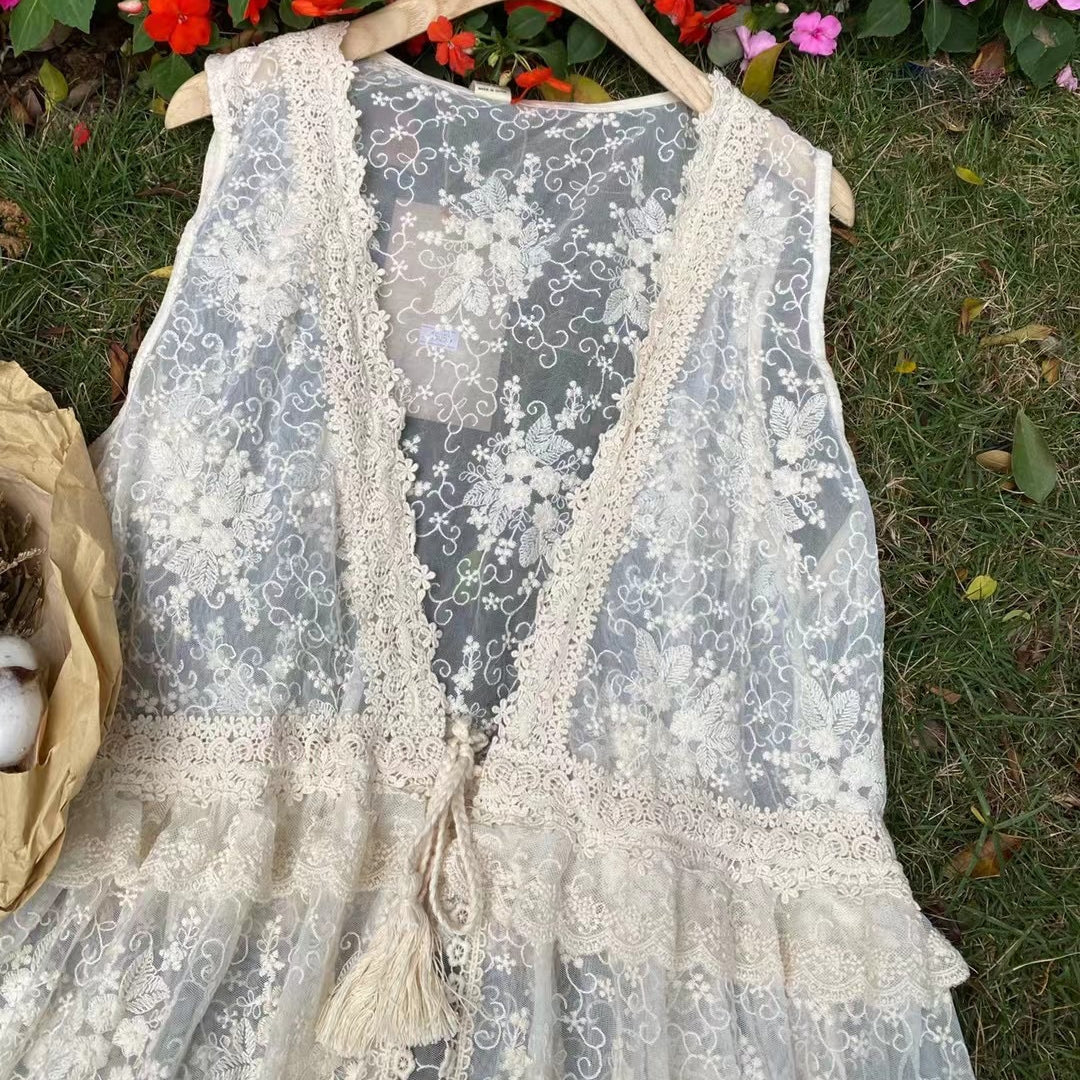 Lace Long Vest– The Cottagecore