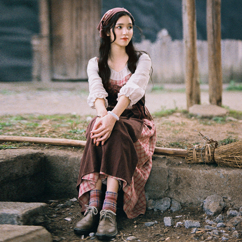 Countrycore Cinderella Patchwork Dress + Babushka– The Cottagecore