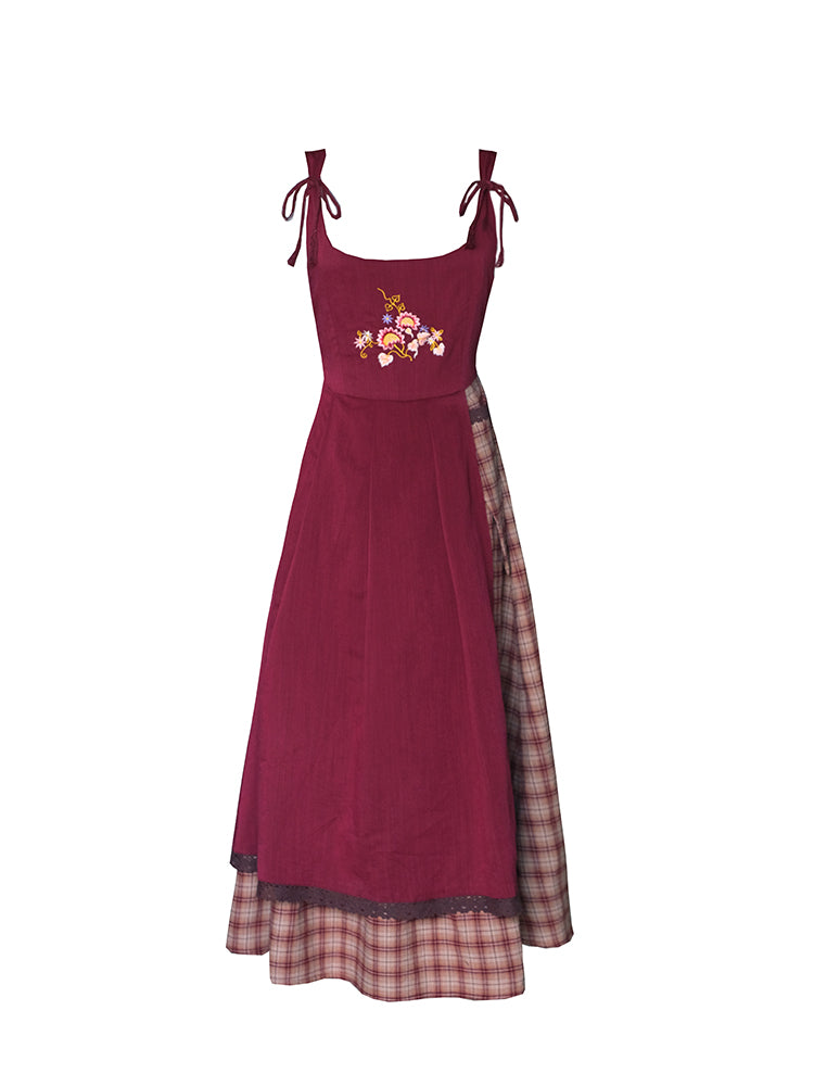 Cottagecore Embroidered Overall Dress– The Cottagecore