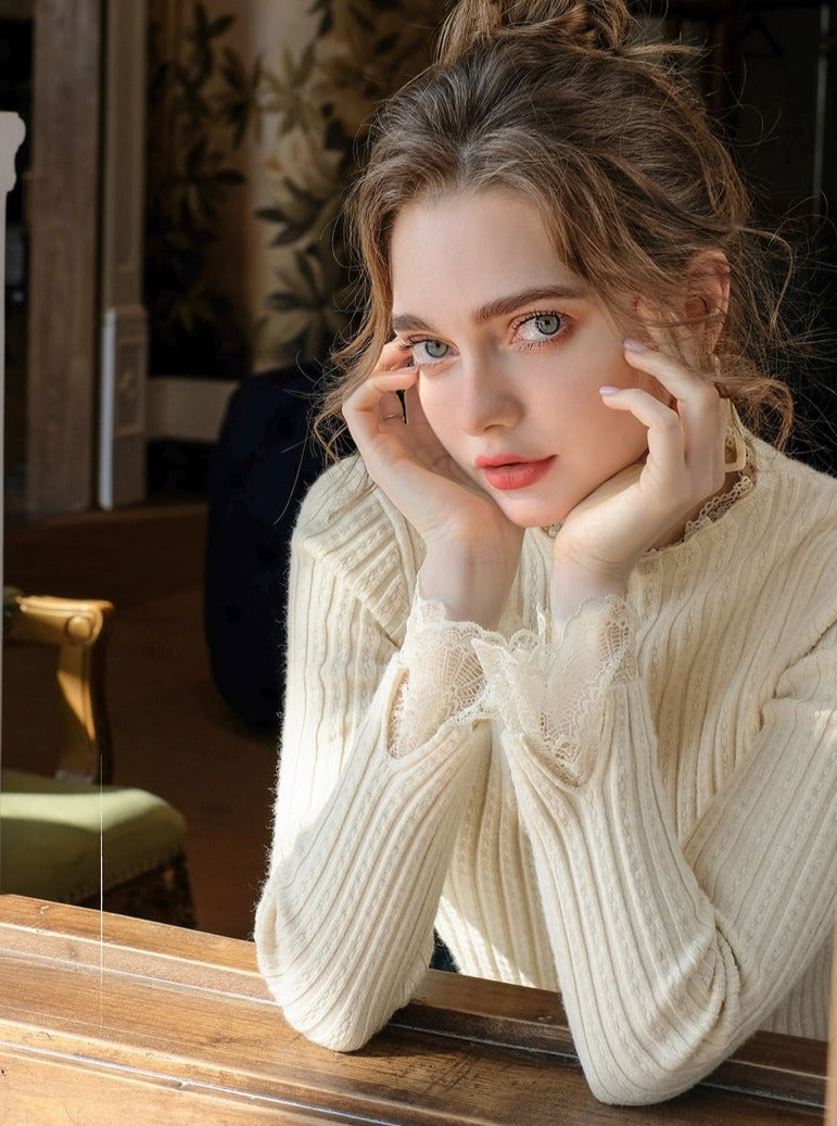 Fairycore Lace Knitted Shirt– The Cottagecore