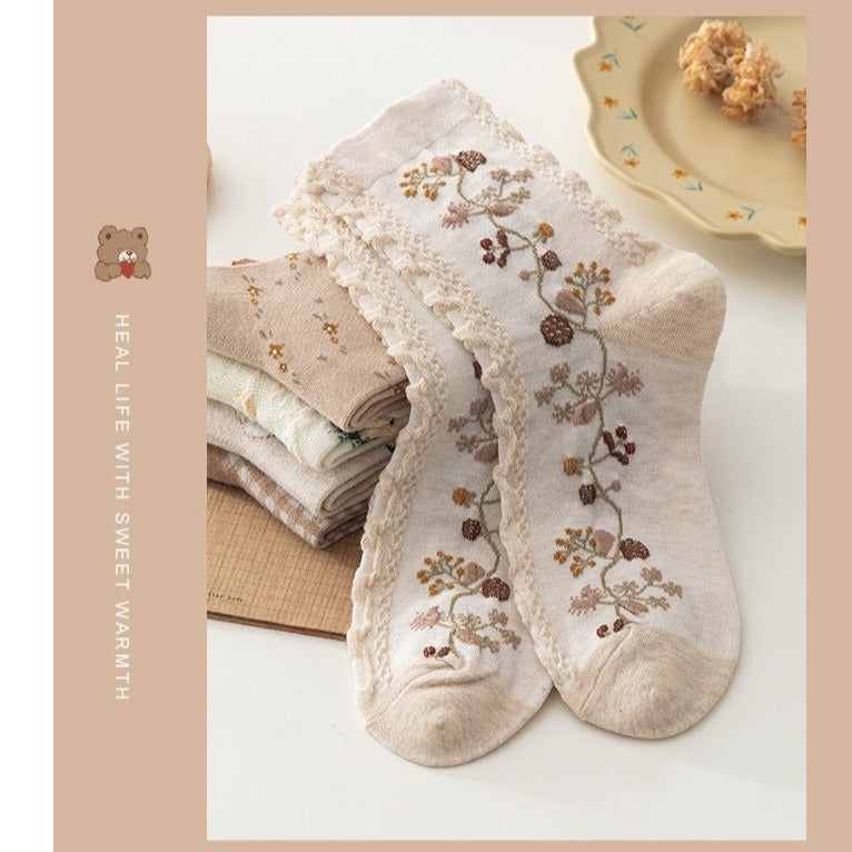 Mori Girl Cute Socks Set– The Cottagecore