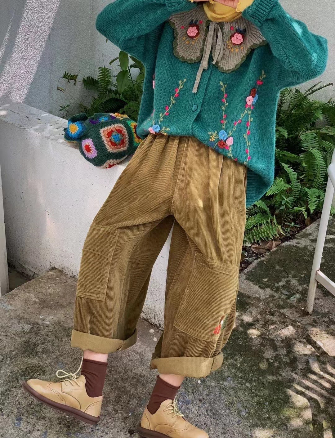 Forestcore Hand Embroidered Wool Sweater– The Cottagecore