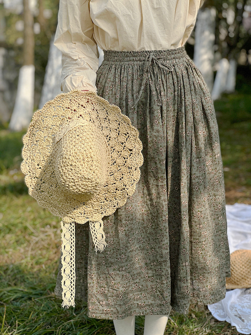 Cotton Farmcore Floral Print Skirt– The Cottagecore