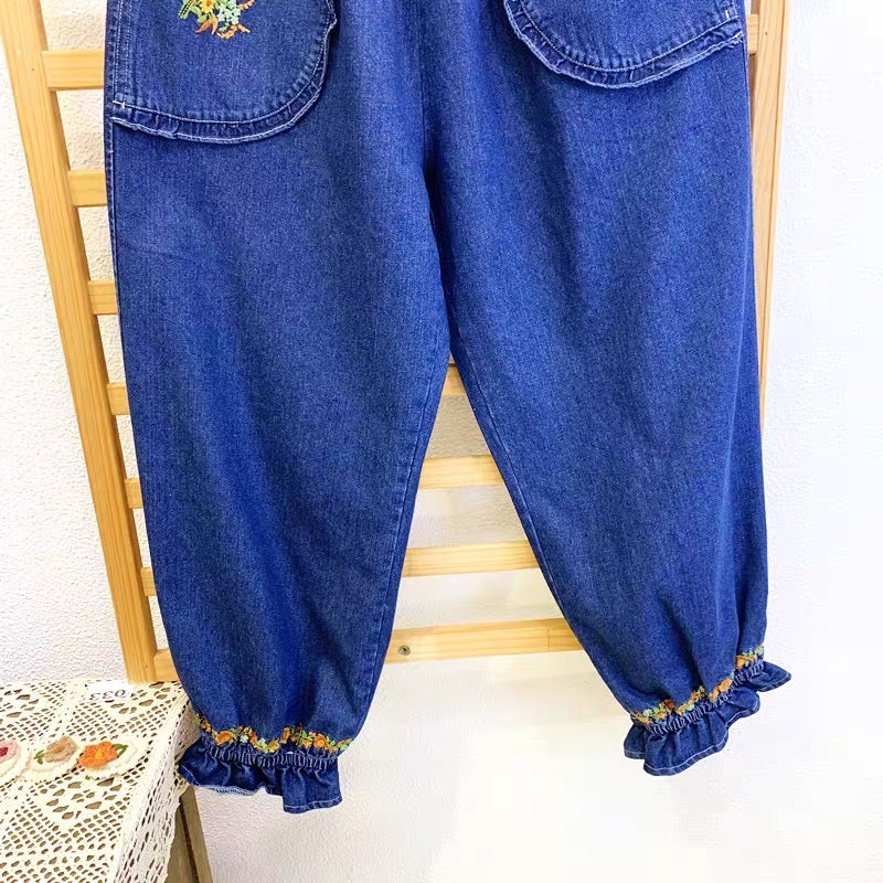 Quality Embroidered Denim Bloomers– The Cottagecore