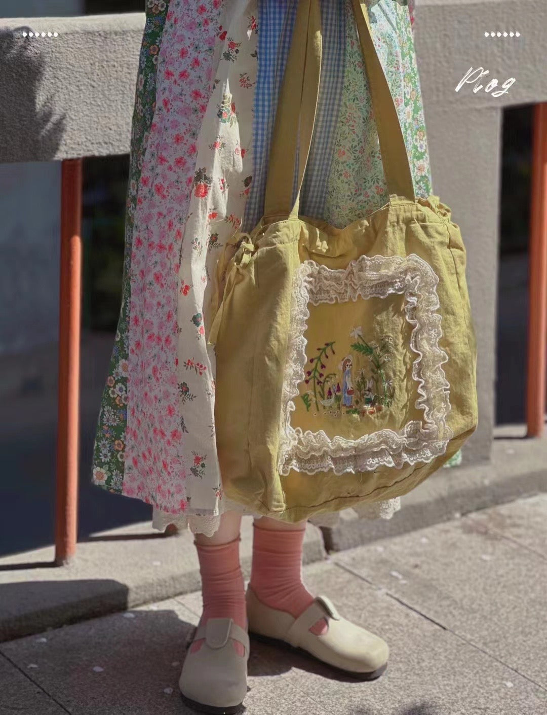 Naturecore Embroidered Patchwork Dress– The Cottagecore