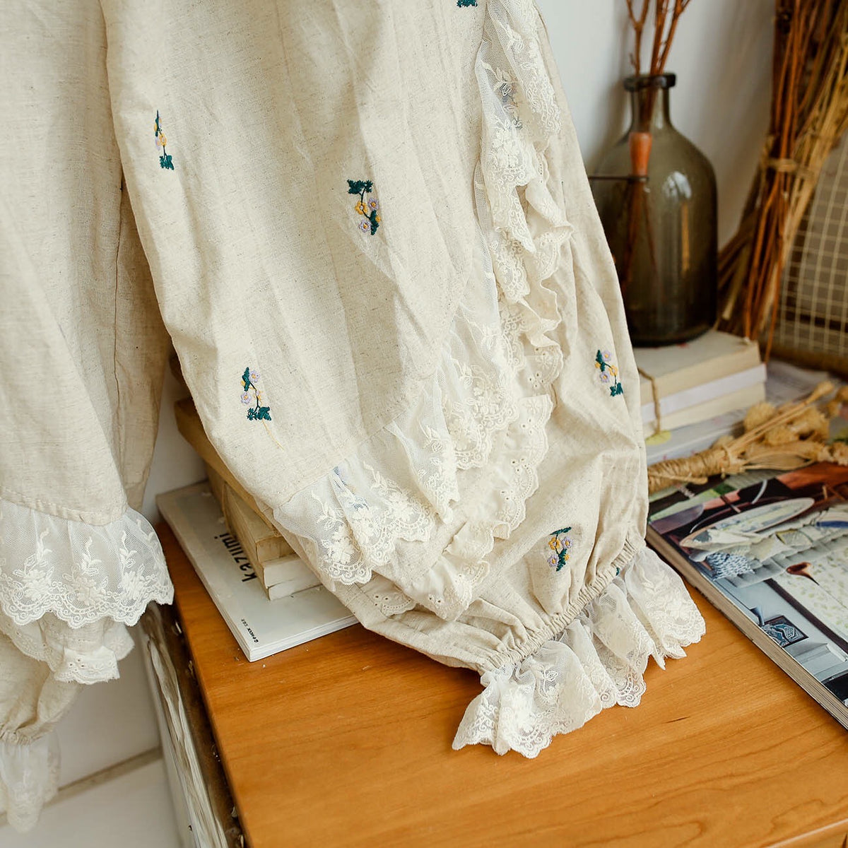 Embroidered Lace Trim Bloomers– The Cottagecore