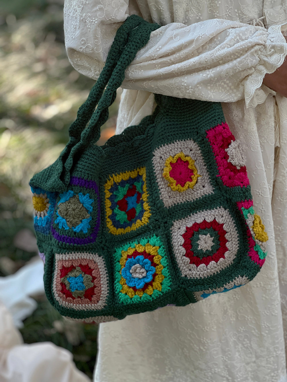 Handmade Crocheted Handbag– The Cottagecore