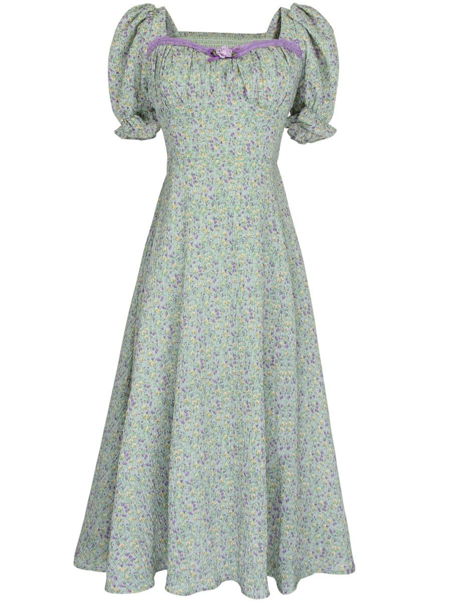Cottagecore Floral Print Slit Dress– The Cottagecore