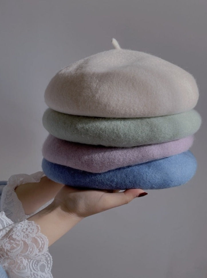 Cute Candy Color Wool Beret Hat– The Cottagecore